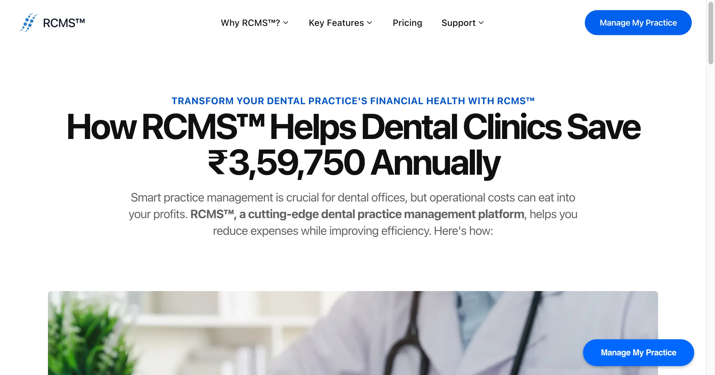 How RCMS® Saves Your Dental Clinic ₹300,000+ Annually